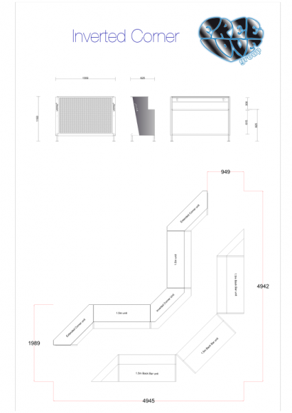LED Bar Inverted Corner - Freelove Group : Freelove Group